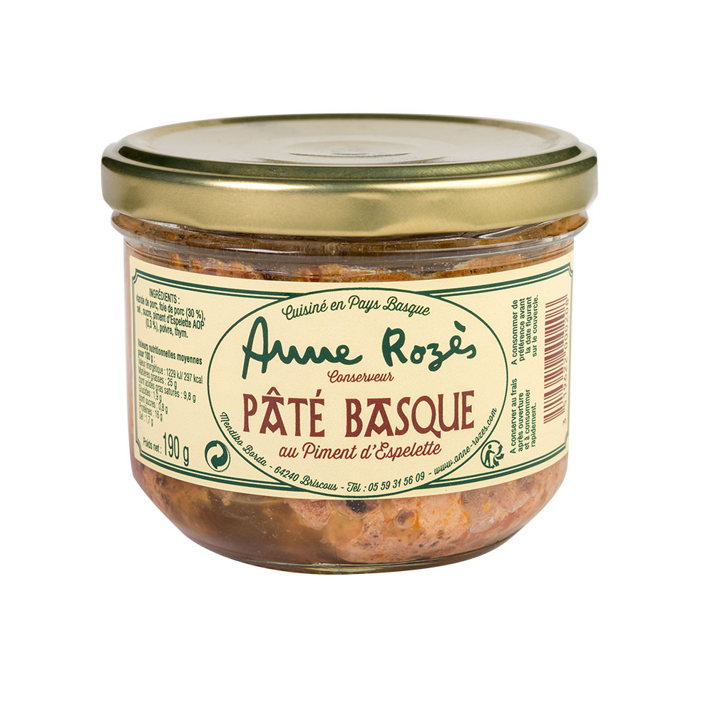 Pâté Basque au piment d' Espelette 190 gr - Palmiloire